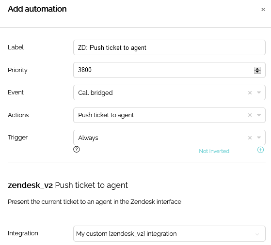 Creating, updating and pushing an inbound call ticket to an agent in ...